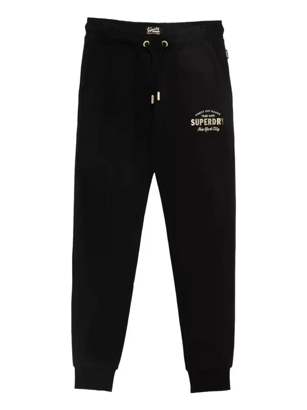 Superdry Logo-embroidered Track Pants - Black