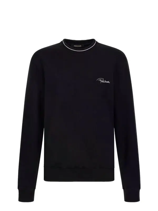 Roberto Cavalli Logo-embroidered Sweatshirt - Black