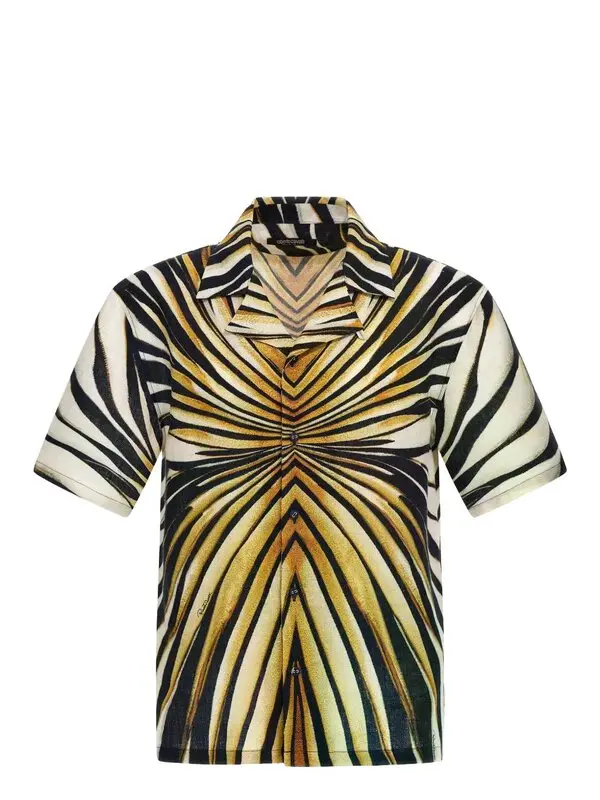 Roberto Cavalli Graphic-print Shirt - Yellow