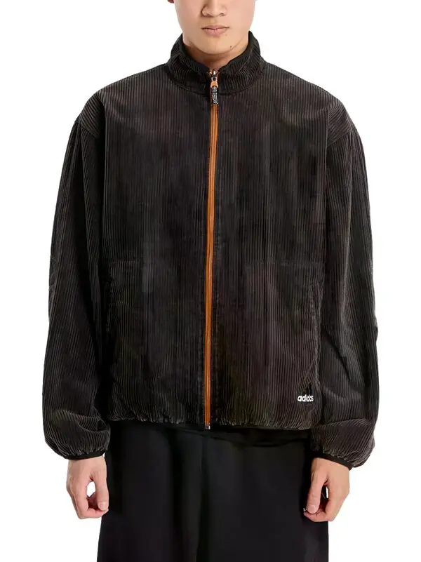 Adidas Corduroy Zip-up Jacket - Black