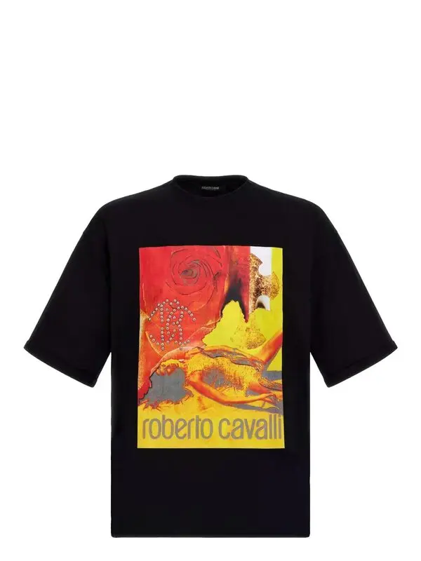 Roberto Cavalli Graphic-print T-shirt - Black