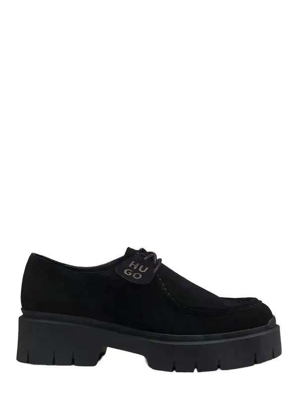 Hugo Platform Derby Shoes - Black