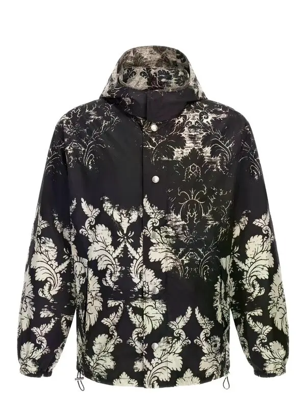 Roberto Cavalli Broccato-print Jacket - Black
