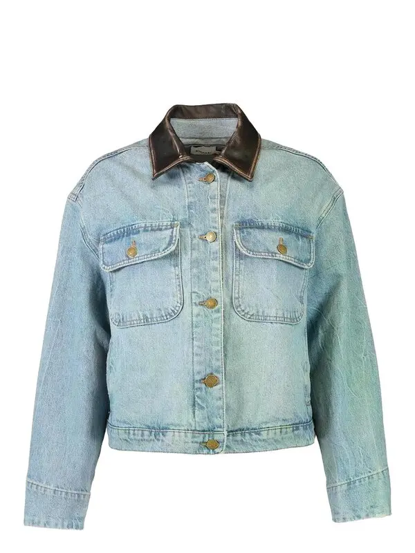 Simkhai Philoh Denim Trucker Jacket - Blue