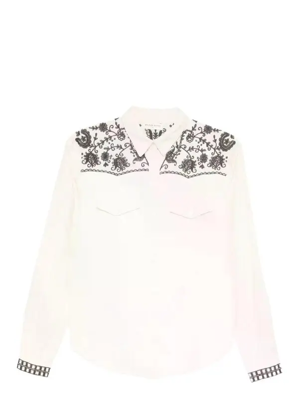MAISON HOTEL Embroidered Shirt - Neutrals