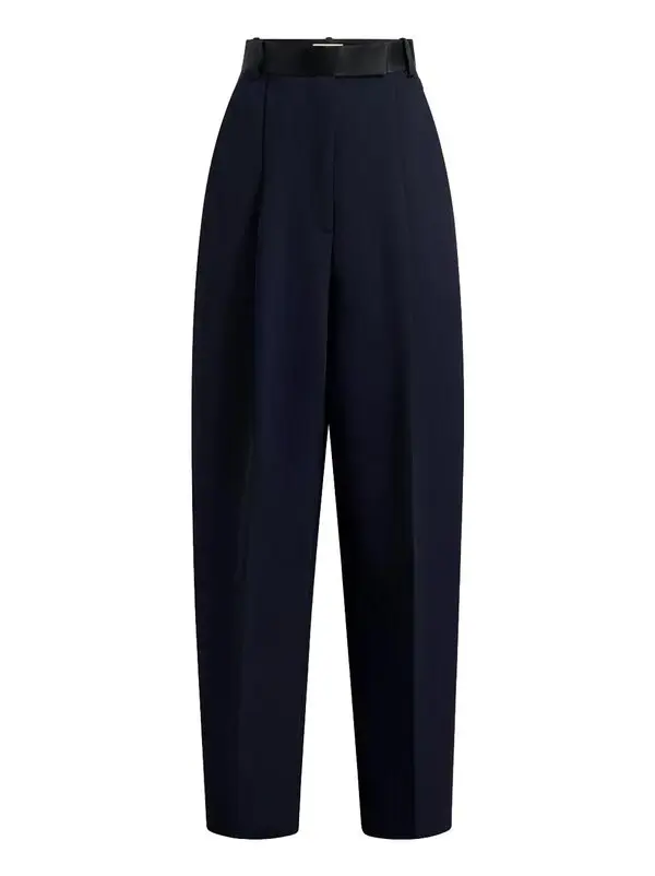 Khaite Cullen Pleated Trousers - Blue