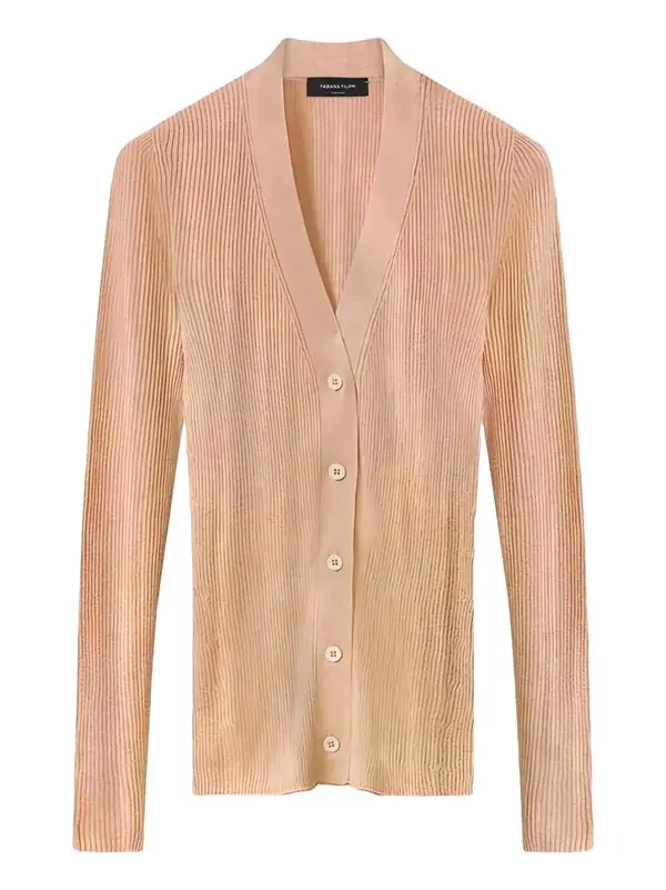 Fabiana Filippi Ribbed Buttoned Cardigan - Pink