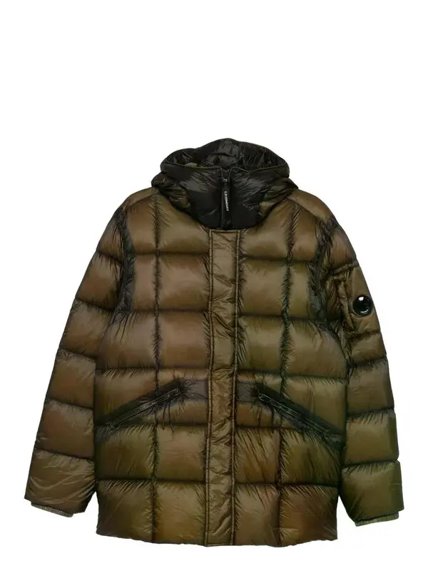 C.P. COMPANY Hooded Quilted Jacket - Green