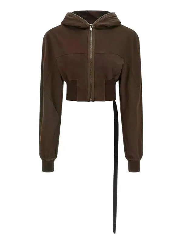 Rick Owens Collage Gimp Zip-up Hoodie - Brown