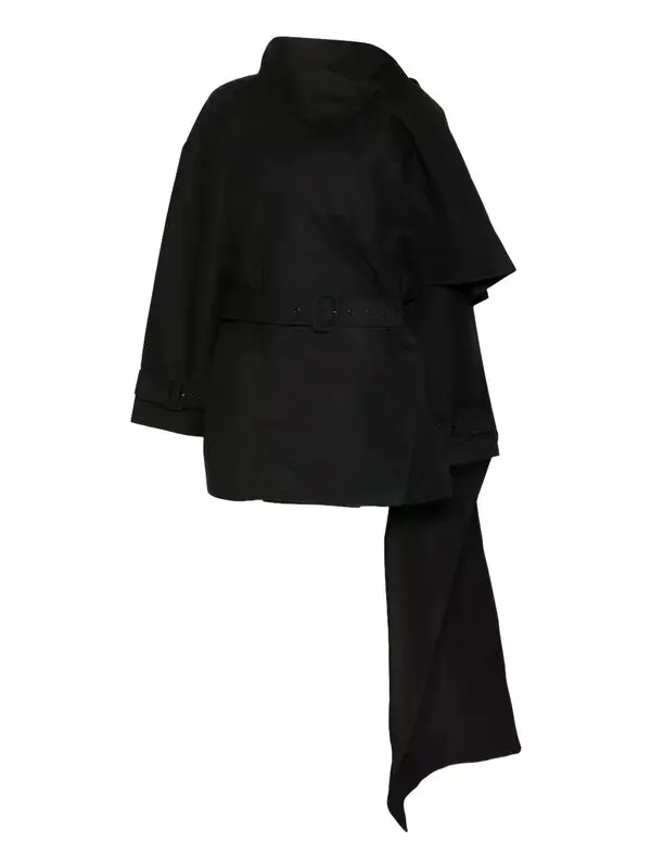 ENTIRE STUDIOS Belted Cape Coat - Black