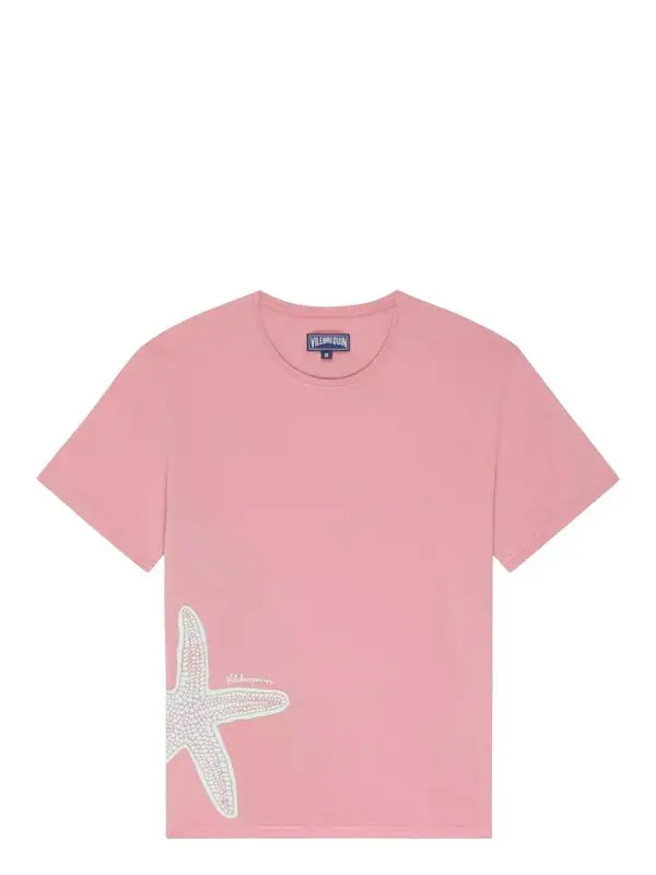 Vilebrequin Starfish-detail Crew-neck T-shirt - Pink