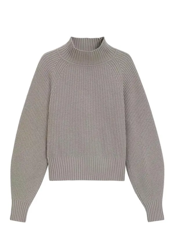 Hugo Ribbed Funnel-neck Sweater - Neutrals