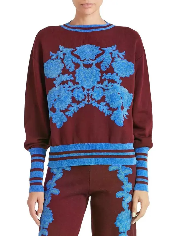TEMPERLEY LONDON Floral-embellished Wool Sweater - Red