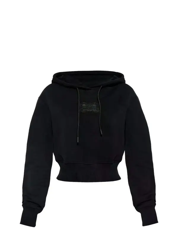 Versace Logo-patch Hoodie - Black