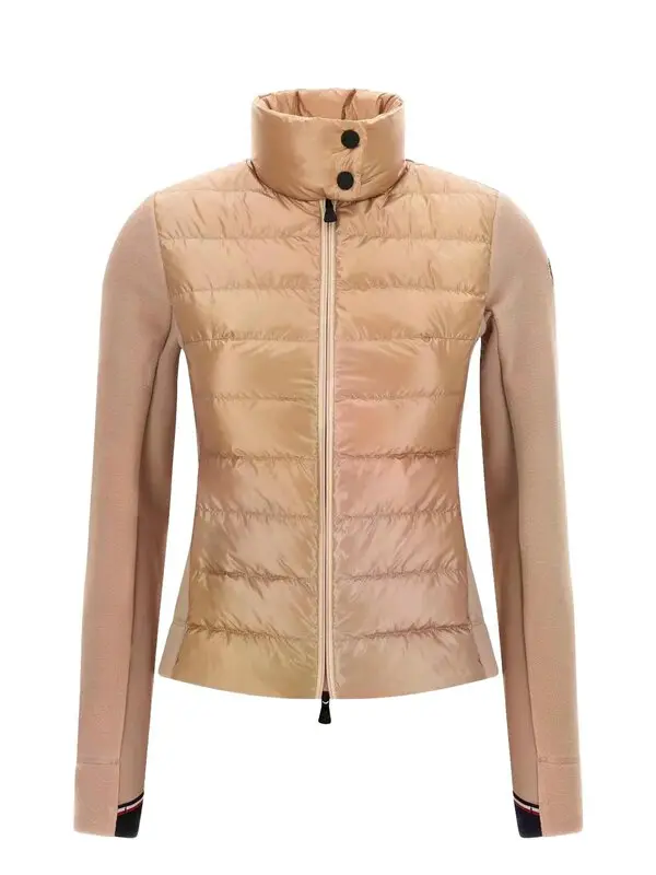 Moncler Zip-up Padded Sweatshirt - Pink