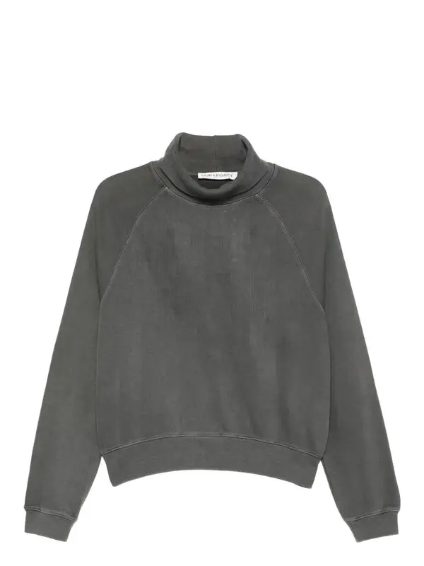 Our Legacy Scholar Raglan-sleeve Roll-neck Sweatshirt - Grey