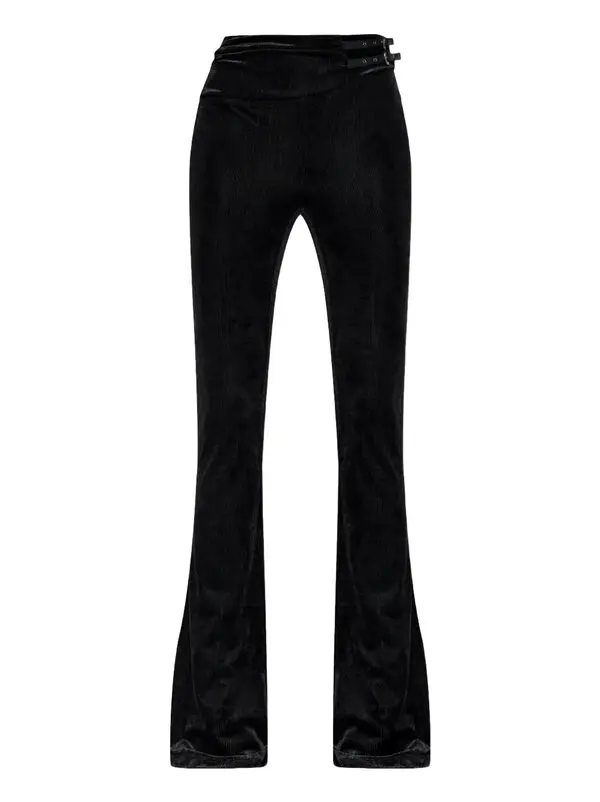 Versace Buckled Flared Trousers - Black