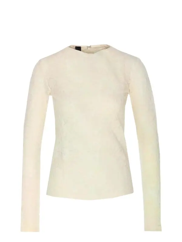 Pinko Marinara Zip Crew-neck Top - Neutrals