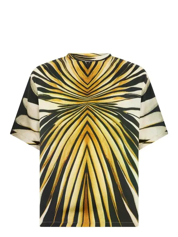 Roberto Cavalli Ray Of Gold-print T-shirt - White