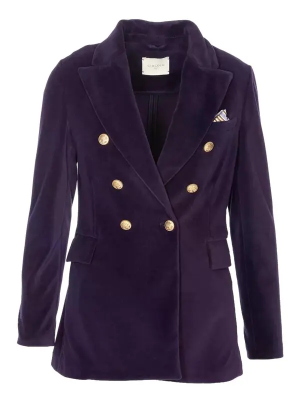 CIRCOLO 1901 Double-breasted Button Jacket - Purple