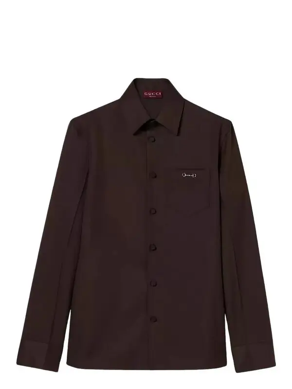 Gucci Pocket Embellishment Shirt - Brown