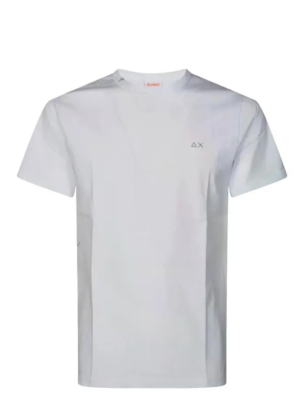 SUN 68 Logo-embroidered T-shirt - White