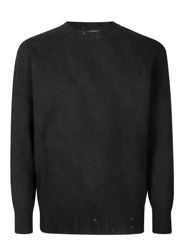 AMARANTO Crew-neck Sweater - Black