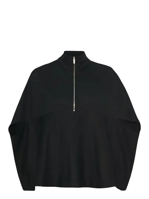 Rosetta Getty Zip-up Cocoon Top - Black