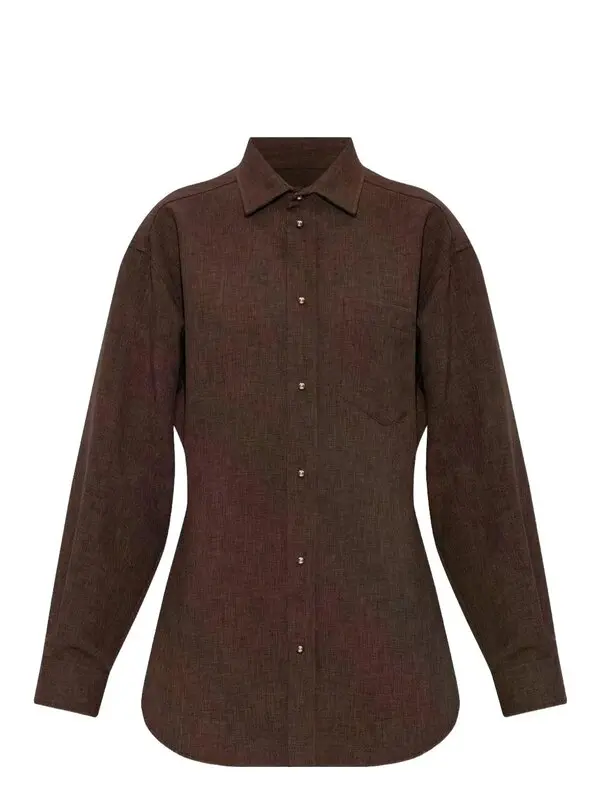 DARKPARK Button-fastening Pocket Shirt - Brown