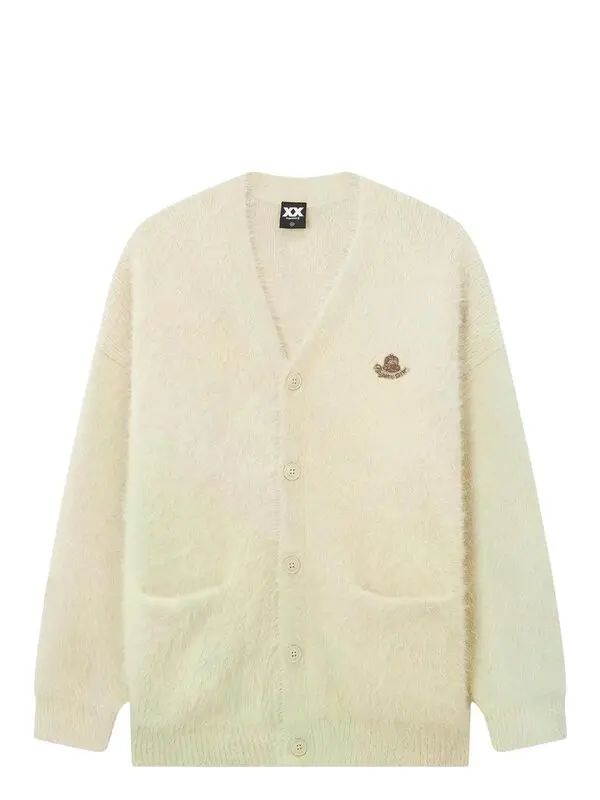 FINGERCROXX Embroidered Cardigan - Neutrals
