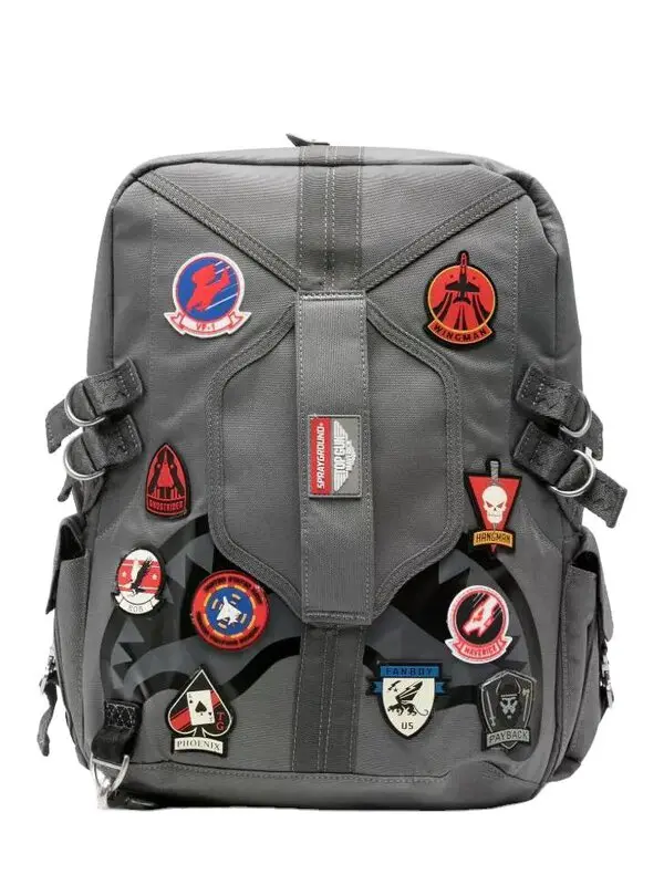 SPRAYGROUND Top Gun Patches Dlx Backpack - Grey