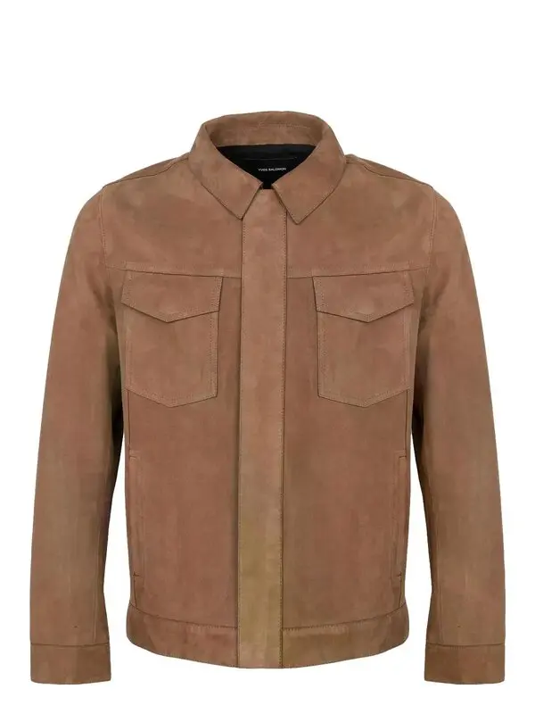 YVES SALOMON Suede Jacket - Neutrals