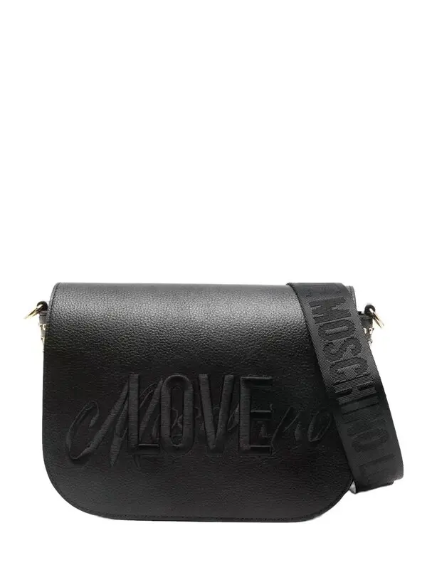 Moschino Logo-embroidered Crossbody Bag - Black