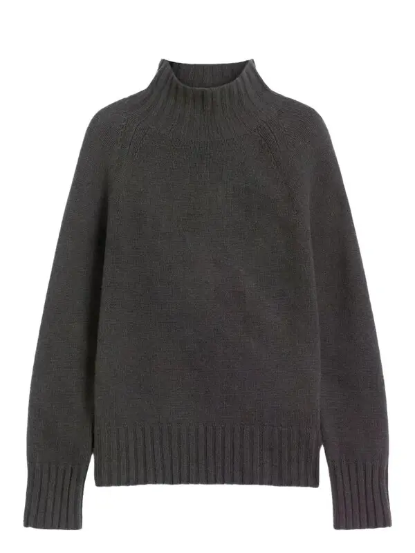 Max Mara Turtleneck Ribbed Sweater - Green