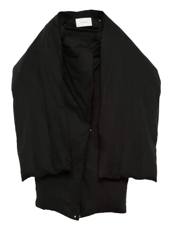 ENTIRE STUDIOS Doona Scarf-detail Padded Coat - Black
