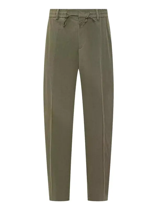 Hugo Boss Tech Corduroy Drawstring Trousers - Green