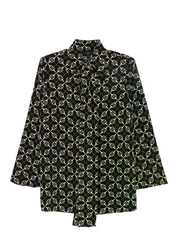 BABYLONE PARIS Geometric-pattern Shirt - Black