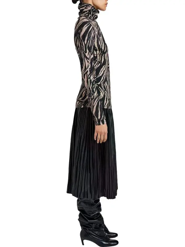 Proenza Schouler White Label Audrey Marble-print Top - Neutrals