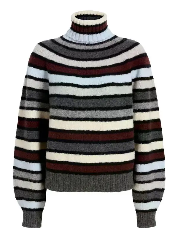 Proenza Schouler Danea Striped Roll-neck Sweater - Neutrals