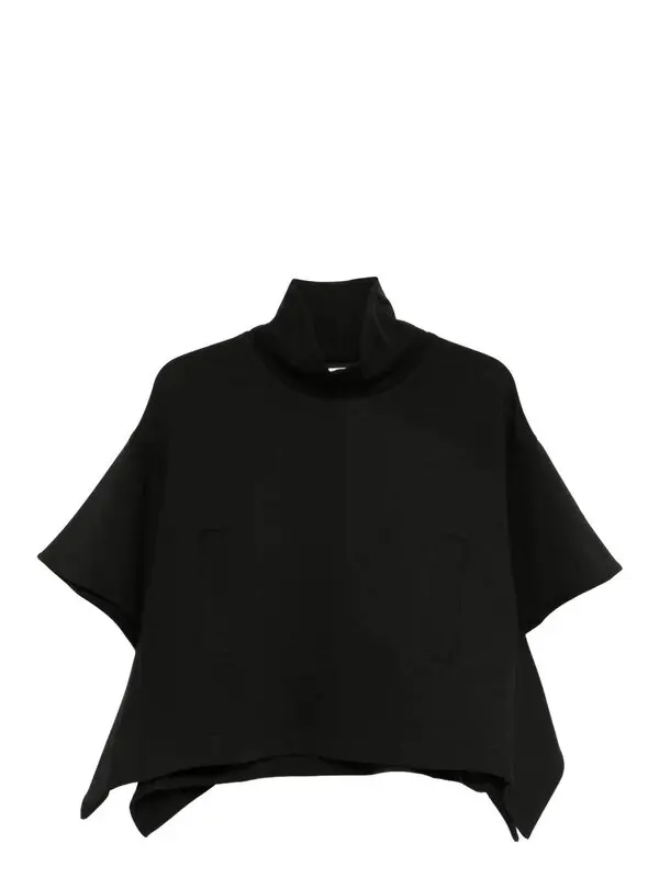 PSOPHIA High-neck Paneled Top - Black