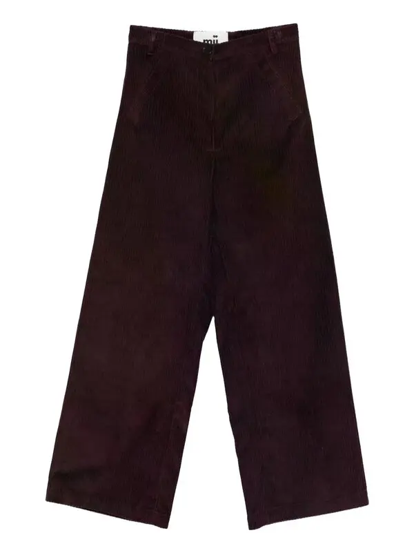 MII Corduroy Straight-leg Trousers - Red