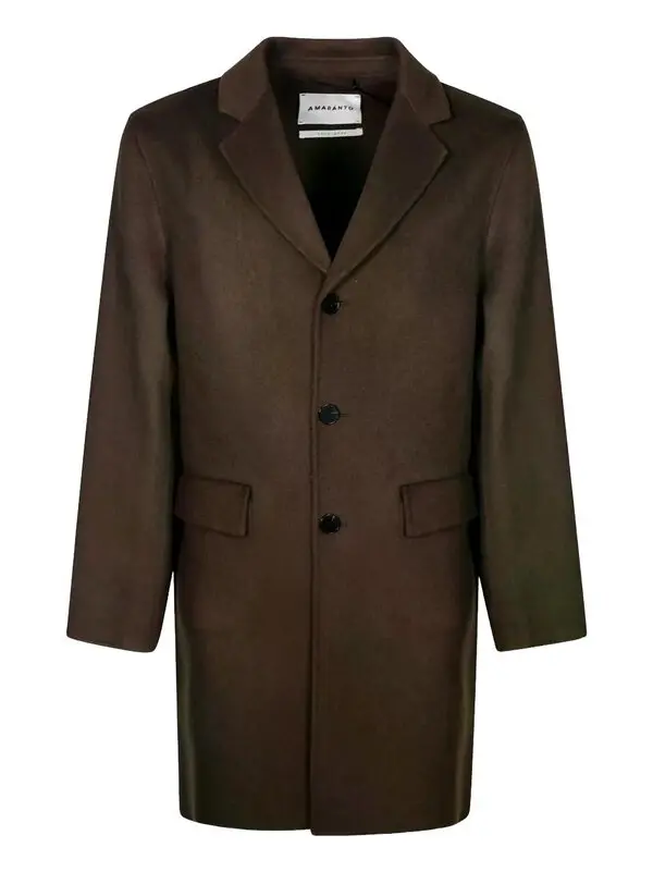 AMARANTO Single-breasted Coat - Brown