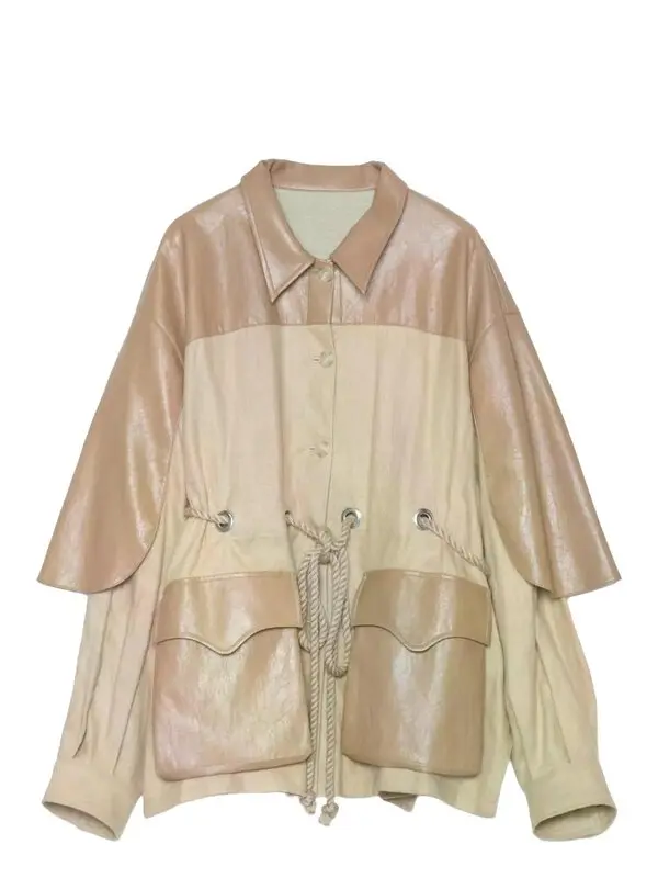 MULLER OF YOSHIOKUBO Panelled Linen Top - Neutrals