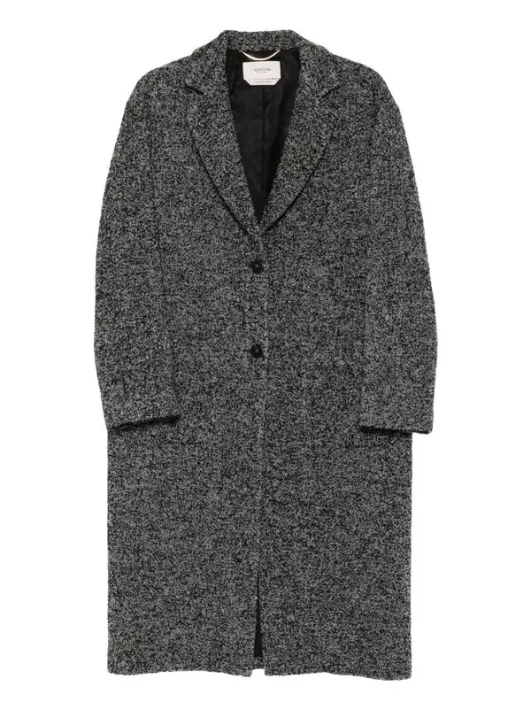 Agnona Single-breasted Coat - Grey