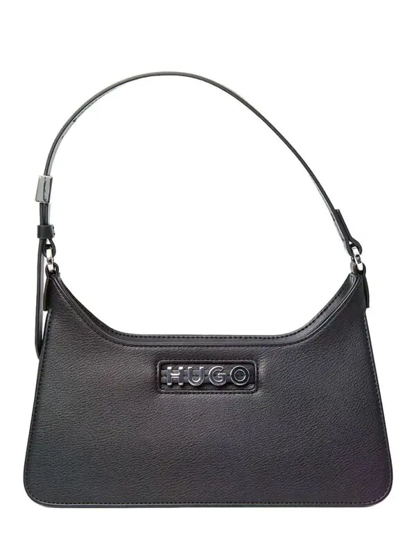 Hugo Logo-plaque Shoulder Bag - Black