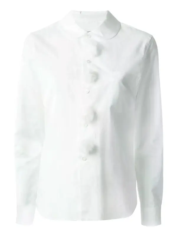 Comme Des Garçons Pom Pom Button Down Shirt - White