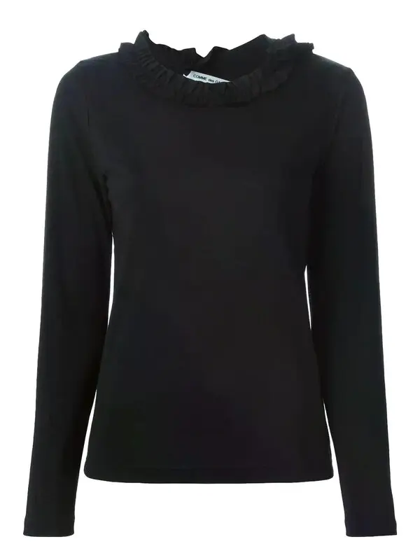 Comme Des Garçons Ruffle Neck Sweater - Black