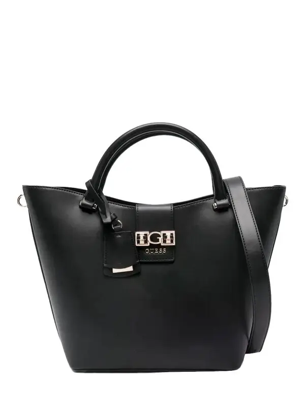 Guess Logo-charm Tote Bag - Black