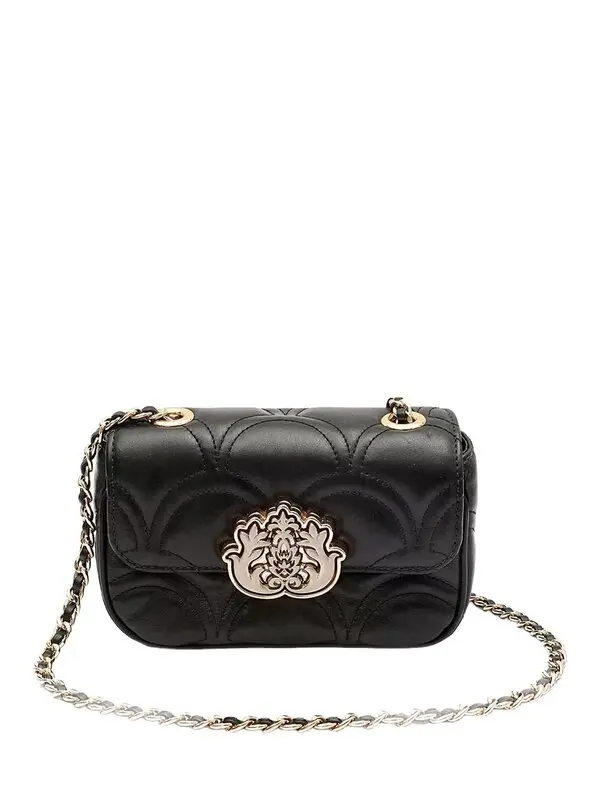 ISLA Quilted Shoulder Bag - Black