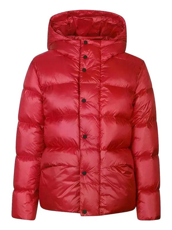 Add Hooded Puffer Jacket - Red
